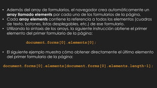 Introducción a Javascript: Formularios | PPTX