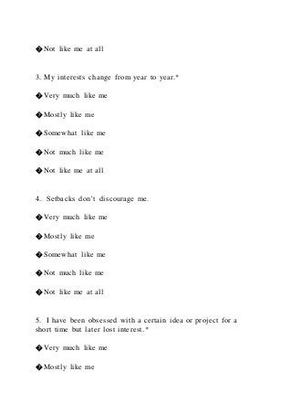 12- Item Grit Scale Directions for taking the Grit Scale | DOCX
