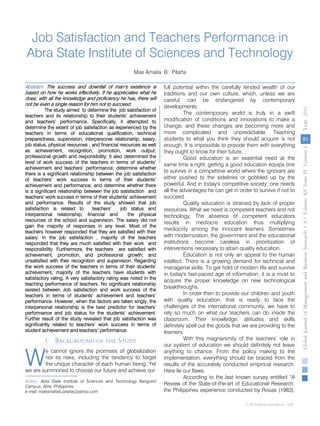 12 job-satisfaction-and-teachers | PDF