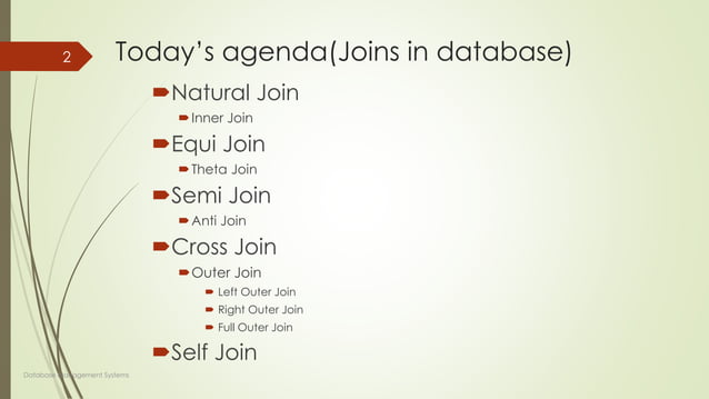 joins in database | PPTX | Databases | Computer Software and Applications
