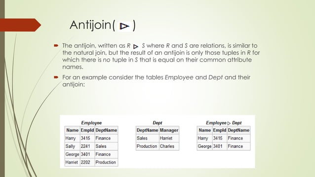 Joins In Database Pptx Databases Computer Software And Applications