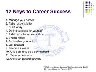 12 Keys To Career Success | PPT