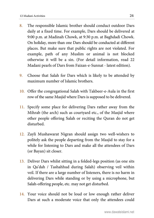 12 Madani Activities | PDF