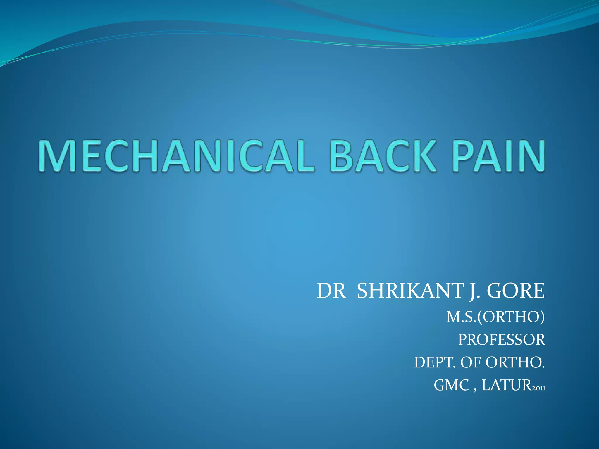 Back pain common causes and prevention | PPT