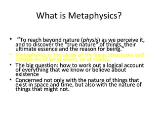 Metaphysics Philosophy