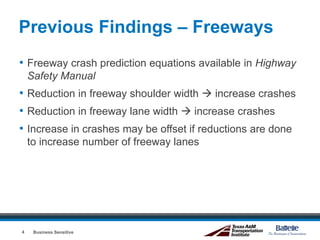 Safety Implications of Managed Lane Cross-Sectional Elements | PPT