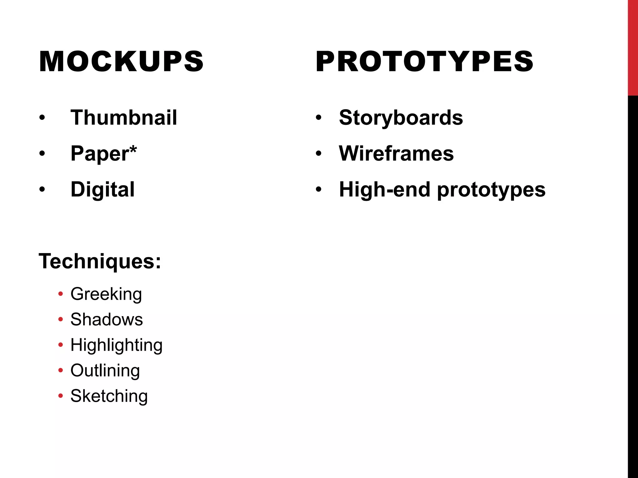 mockups prototypes | PPTX