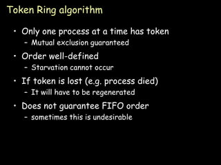 Mutual Exclusion Election (Distributed computing) | PPT