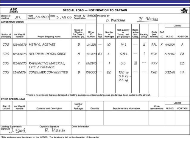 12 IATA Notification to captain