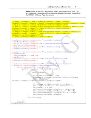 ( 12 ) Office 2007 Features Custom List | DOC
