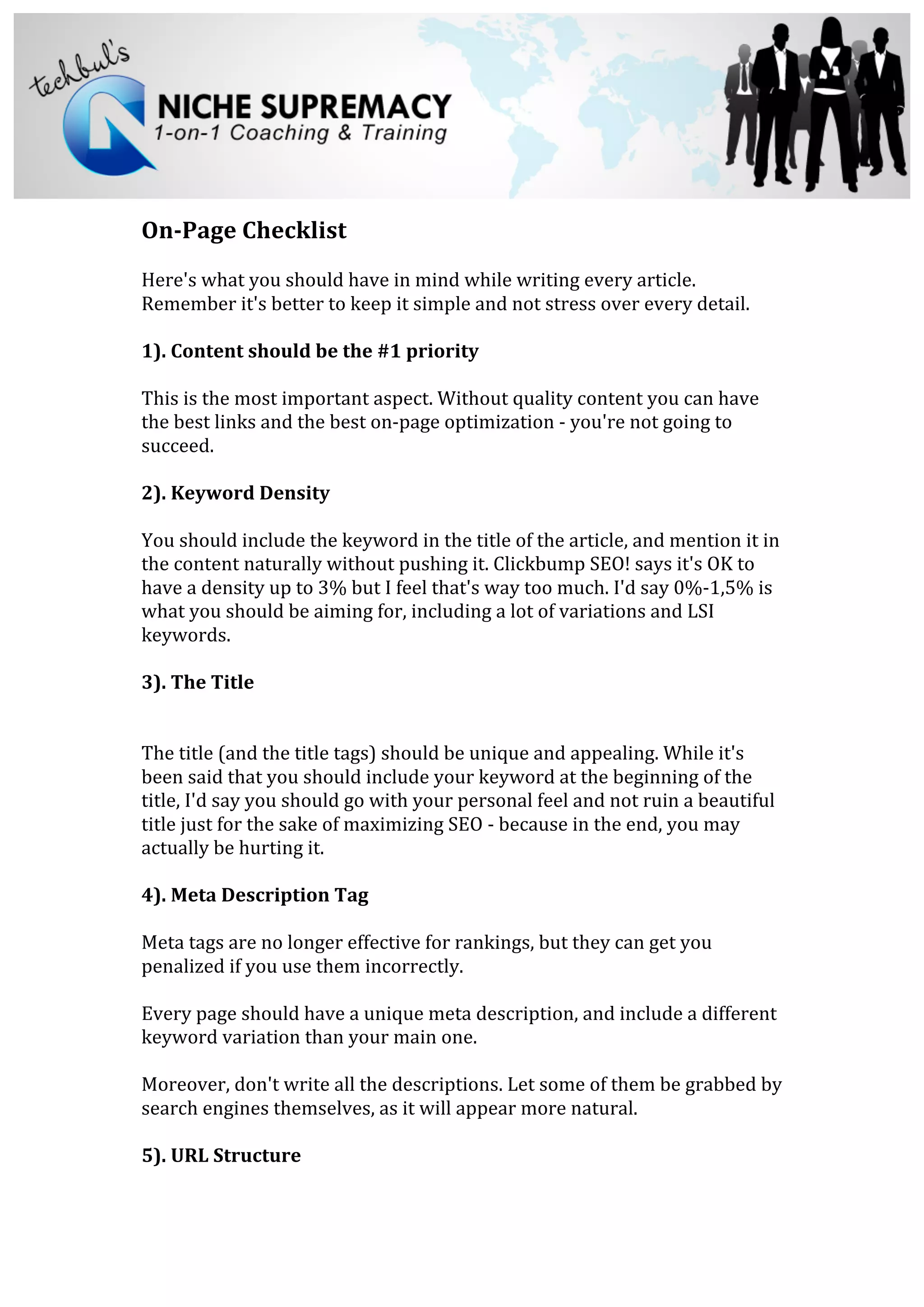 12 on-page-checklist | PDF