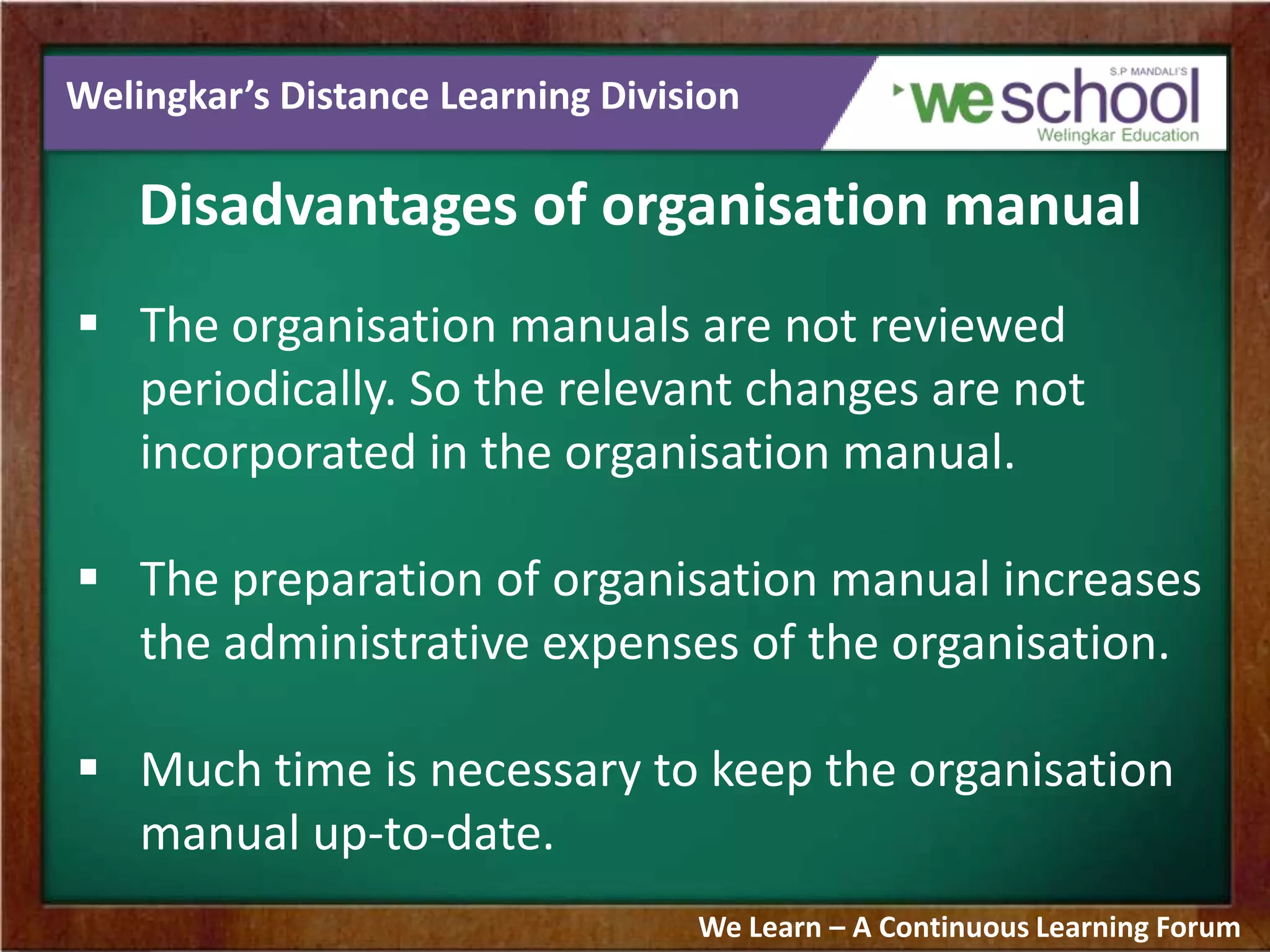 Organization Manuals - Principles of Management | PPTX