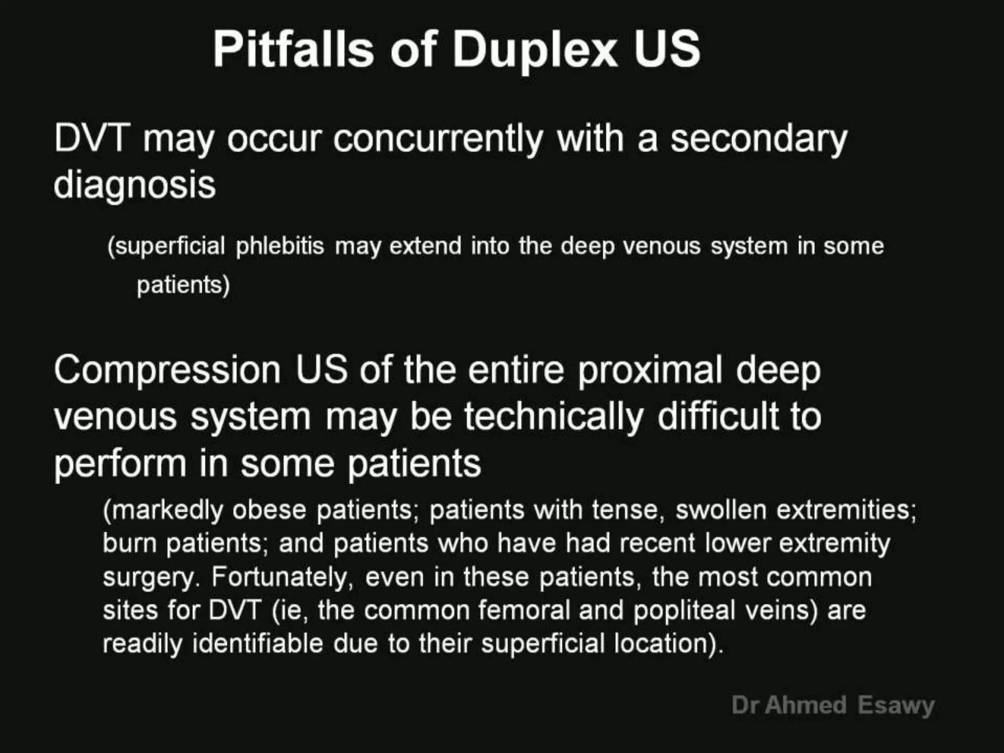 12 peripheral venous duplex pitfalls differential diagnosis dvt dr ...
