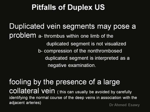 12 peripheral venous duplex pitfalls differential diagnosis dvt dr ...