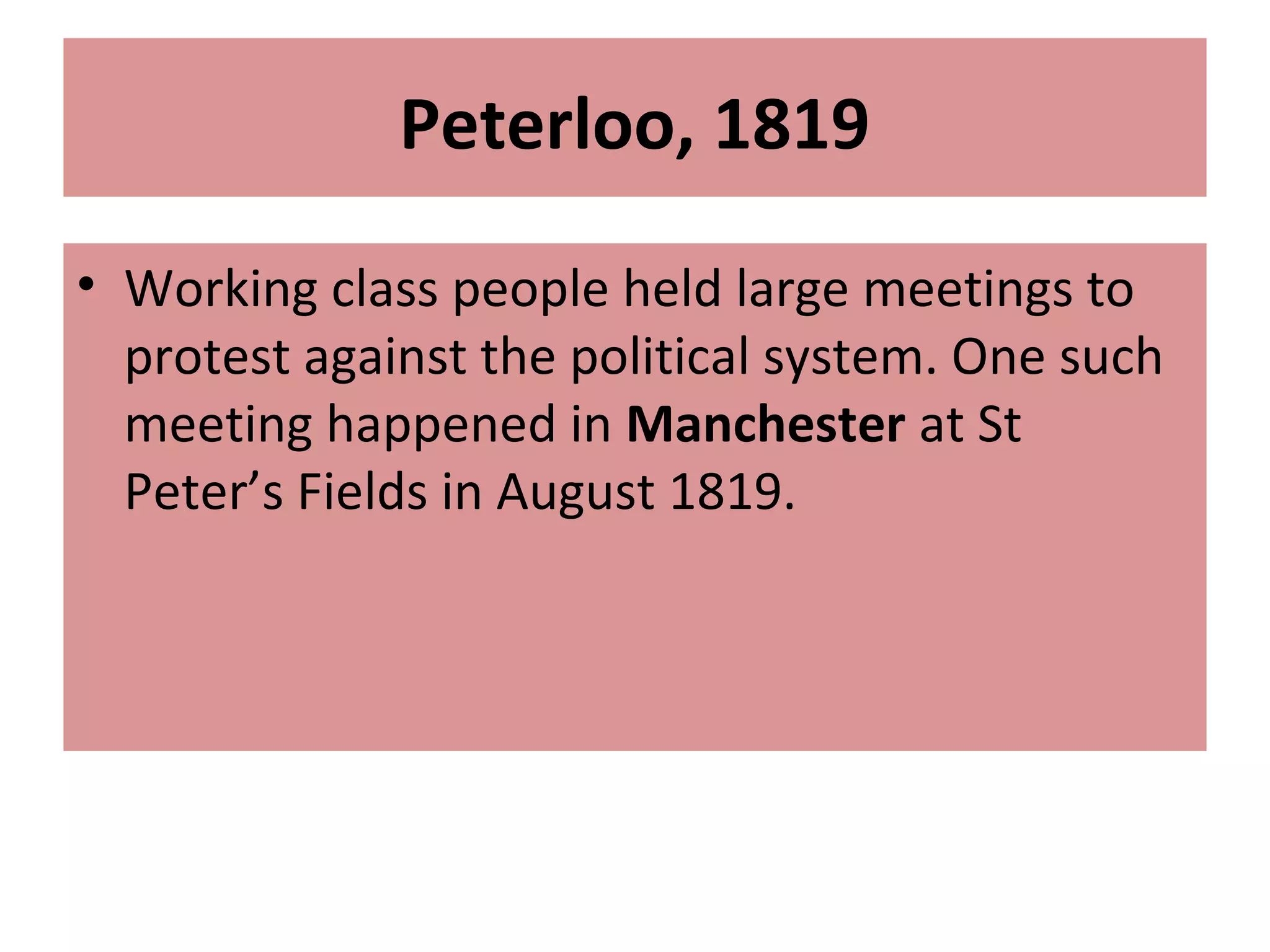 Peterloo- protests | PPT