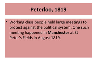 Peterloo- protests | PPT