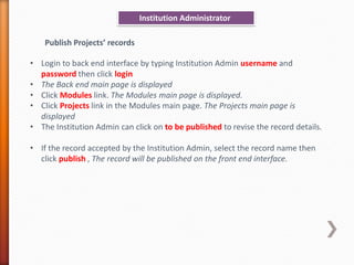 Projects Presentation | PPT