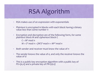 12- Public-key Cryptography and RSA the lecture on cryptography | PDF