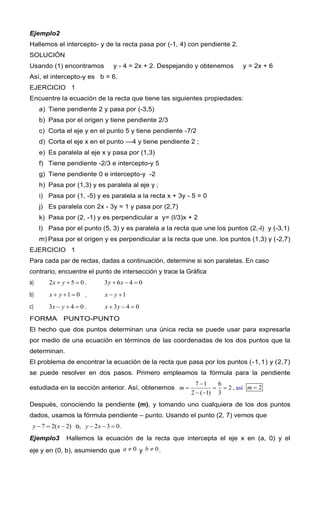 12.recta analitica | PDF