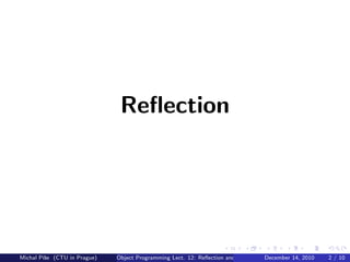 Reflection and Metadata | PDF | Programming Languages | Computing