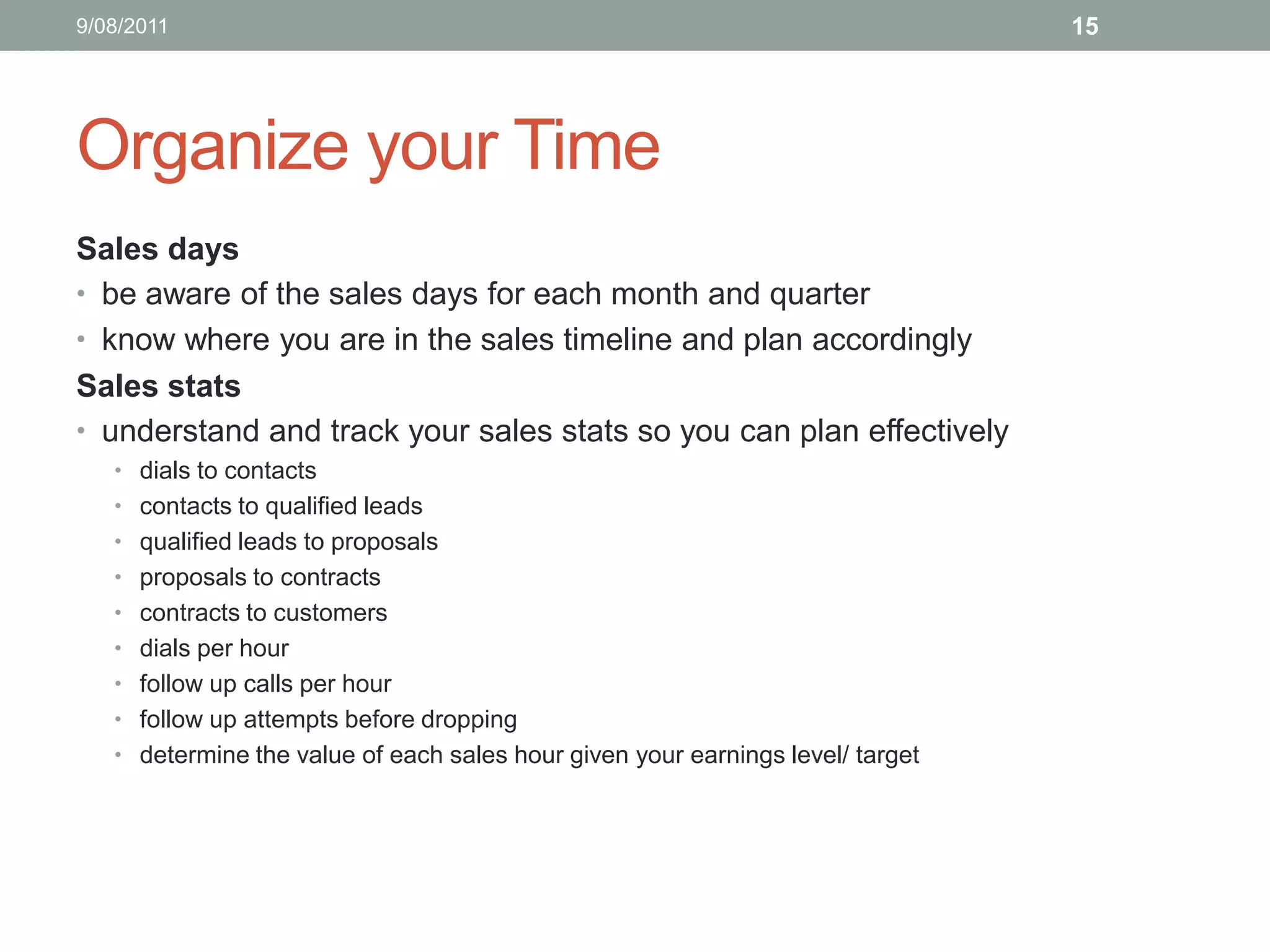 12. sales training time management | PPTX
