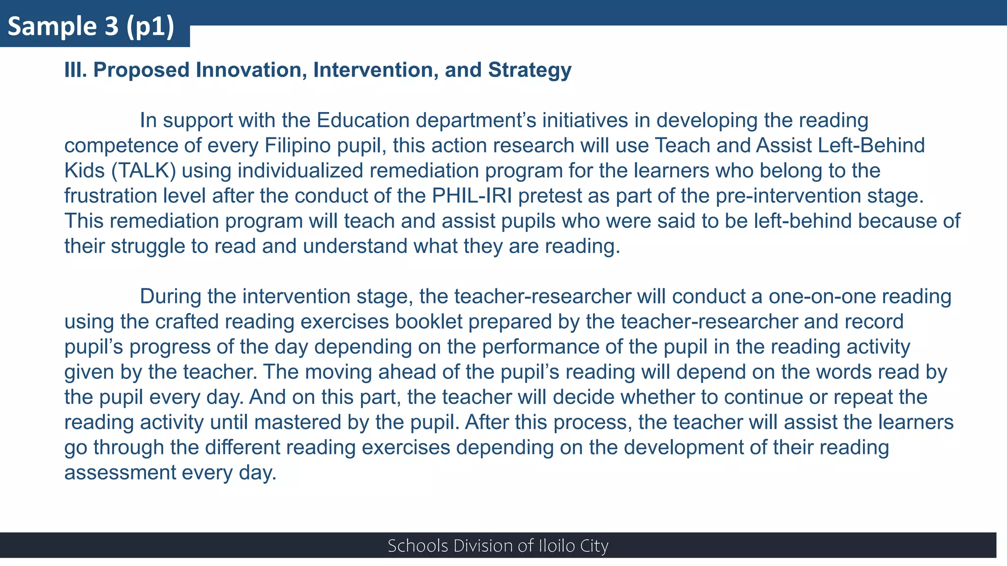 12-SAMPLE OF ACTION RESEARCH PROPOSALS FROM BERF APPROVED RESEARCHES.pptx