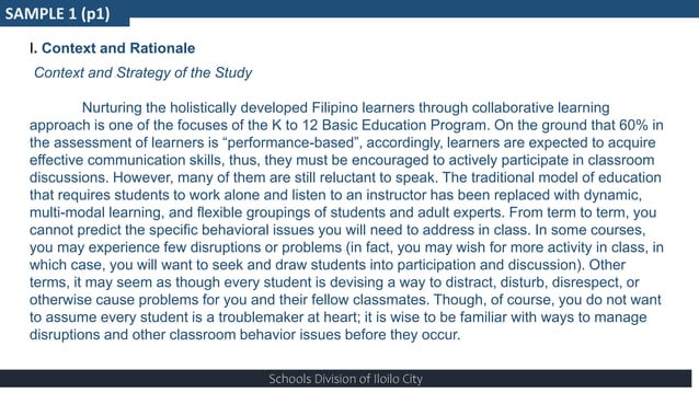 12-SAMPLE OF ACTION RESEARCH PROPOSALS FROM BERF APPROVED RESEARCHES.pptx | Professional School ...