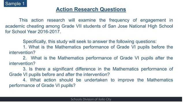 12-SAMPLE OF ACTION RESEARCH PROPOSALS FROM BERF APPROVED RESEARCHES.pptx | Professional School ...