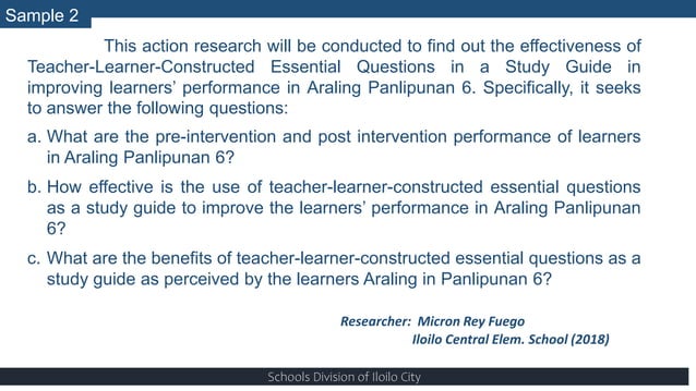 12-SAMPLE OF ACTION RESEARCH PROPOSALS FROM BERF APPROVED RESEARCHES.pptx | Professional School ...