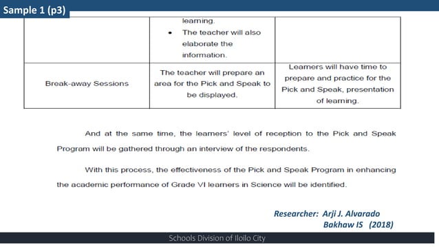 12-SAMPLE OF ACTION RESEARCH PROPOSALS FROM BERF APPROVED RESEARCHES.pptx | Professional School ...