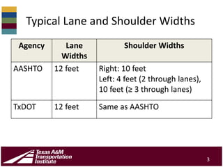 Operational and Safety Tradeoffs — Narrowing Freeway Lanes and ...