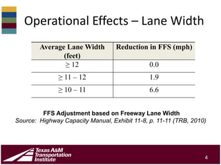 Operational and Safety Tradeoffs — Narrowing Freeway Lanes and ...