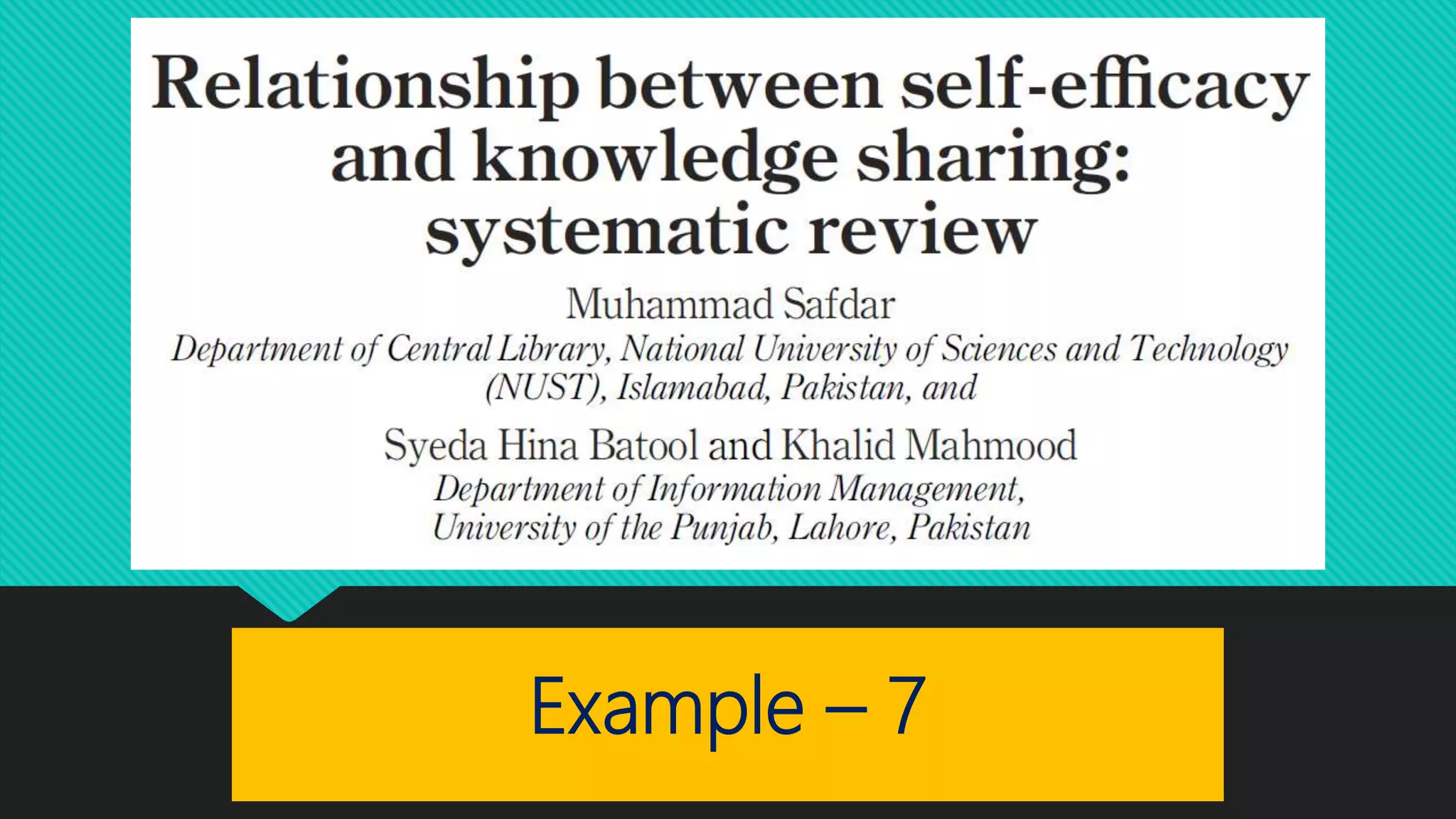 Systematic literature review -- Examples | PPTX