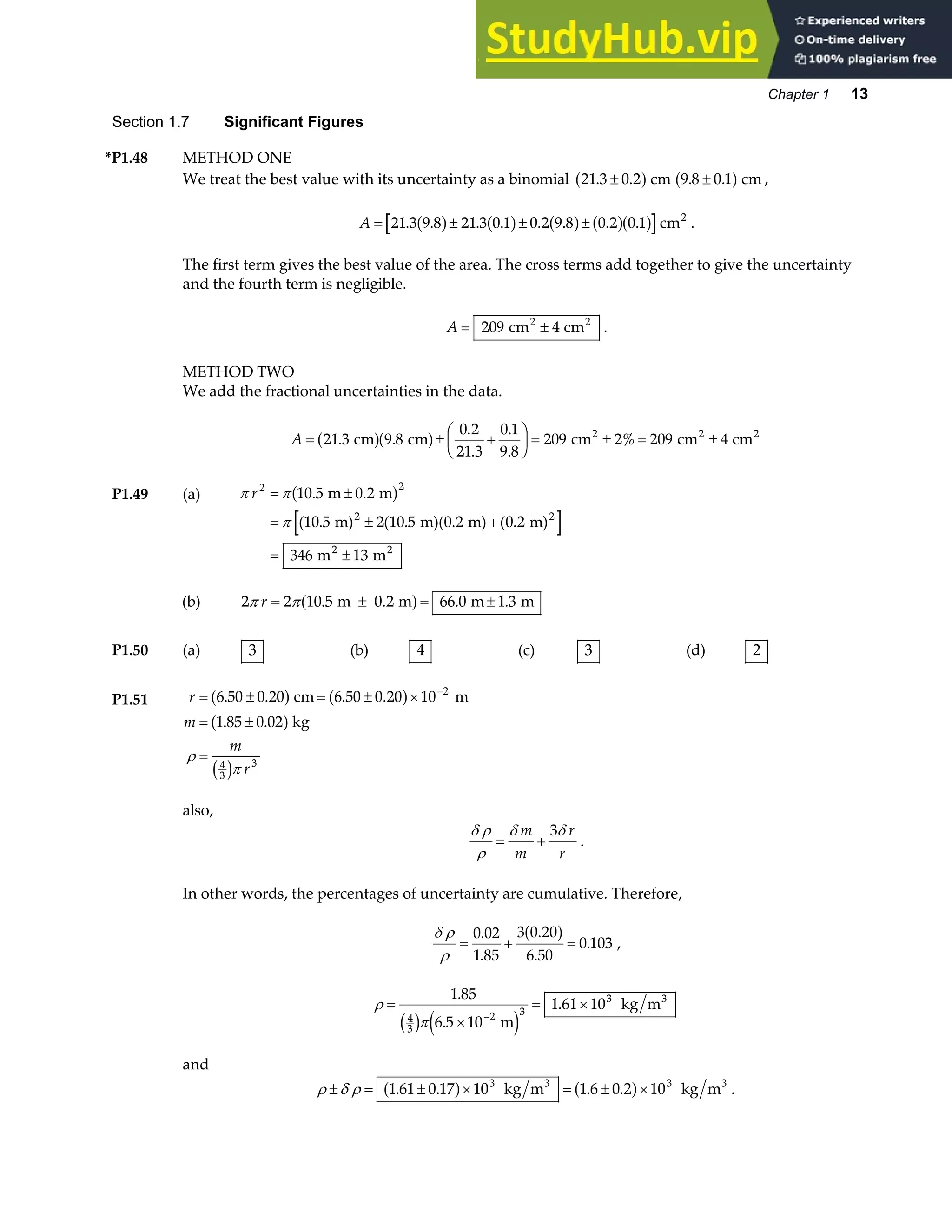 1 2-Solutions Serway Physics 6Th Edition | PDF