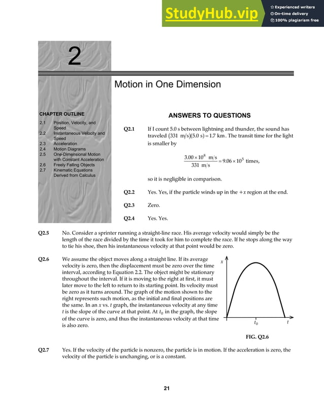 1 2-Solutions Serway Physics 6Th Edition | PDF