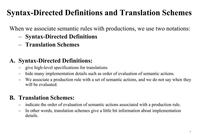 12 Syntax Directed Definition Evaluation Order 09 06 2023ppt Programming Languages Computing