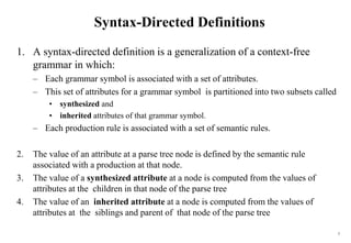 12-Syntax Directed Definition – Evaluation Order-09-06-2023.ppt
