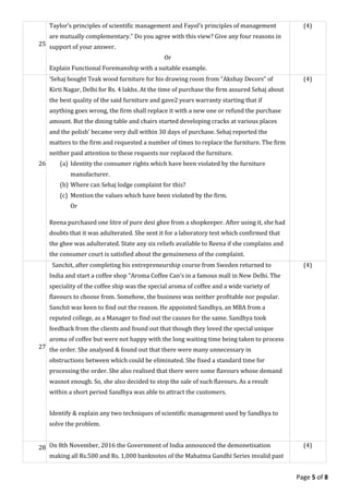 12 - T1 - BUSINESS STUDIES (2023-24) SAMPLE PAPER.docx | Business ...