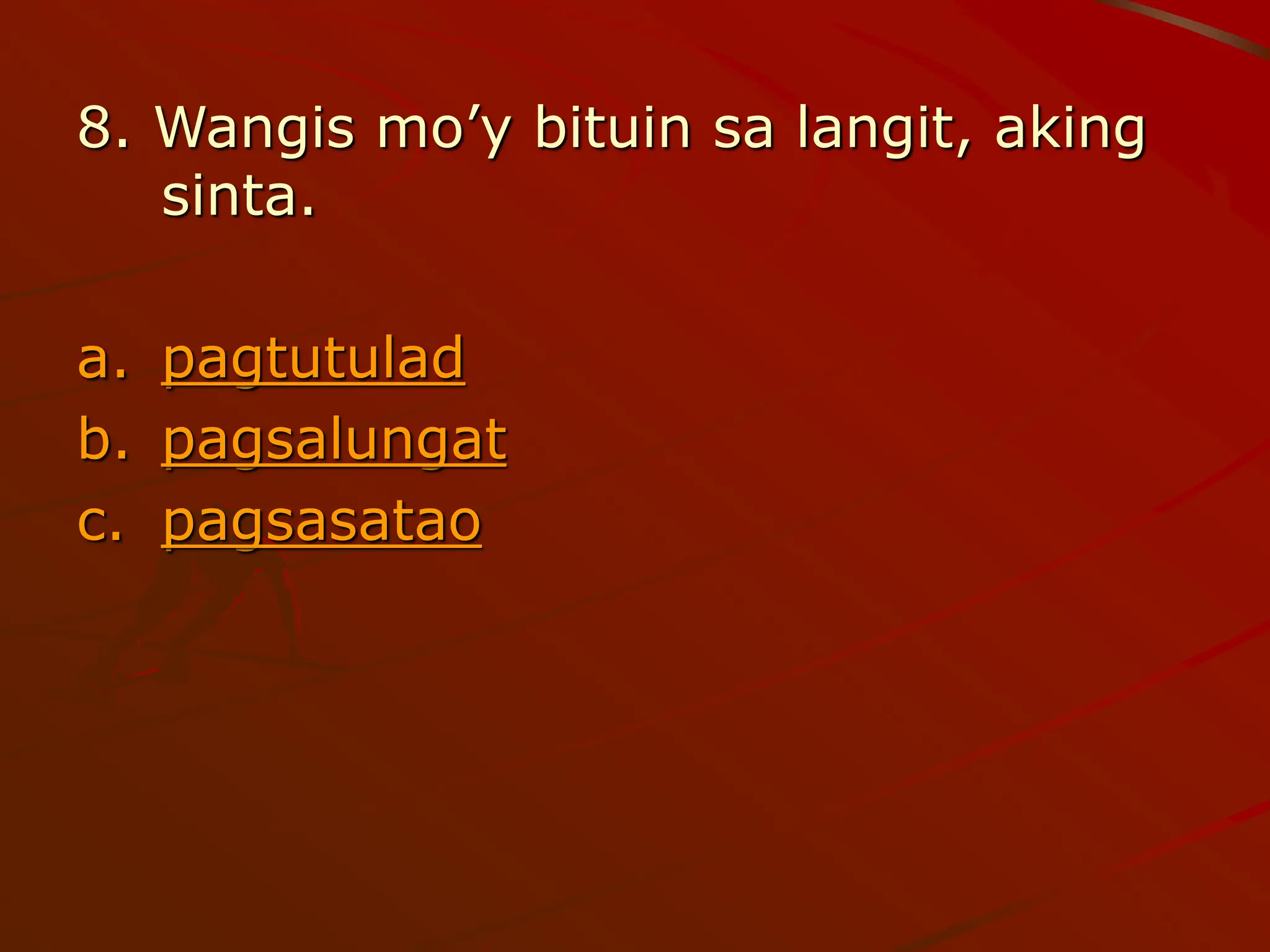 Ang mga Matatalinghagang salita - Tayutay | PPT