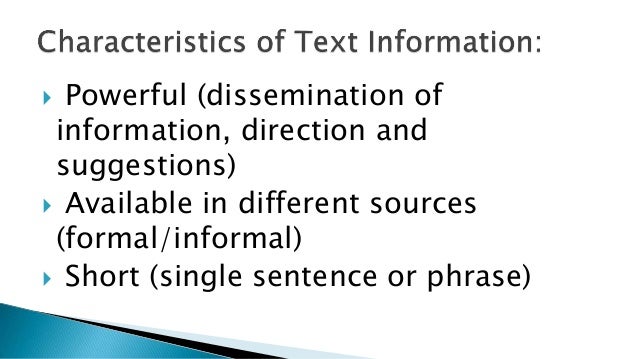 Text Information and Media - Media and Information Literacy (MIL)