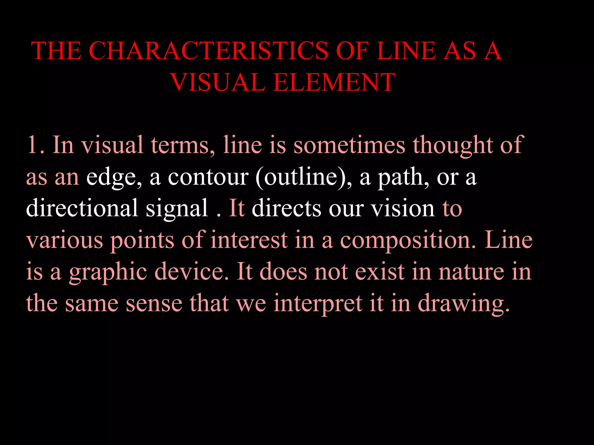 12 the visual elements -line | PPT