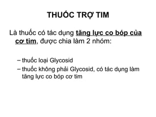12 thuoc tro tim | PPT