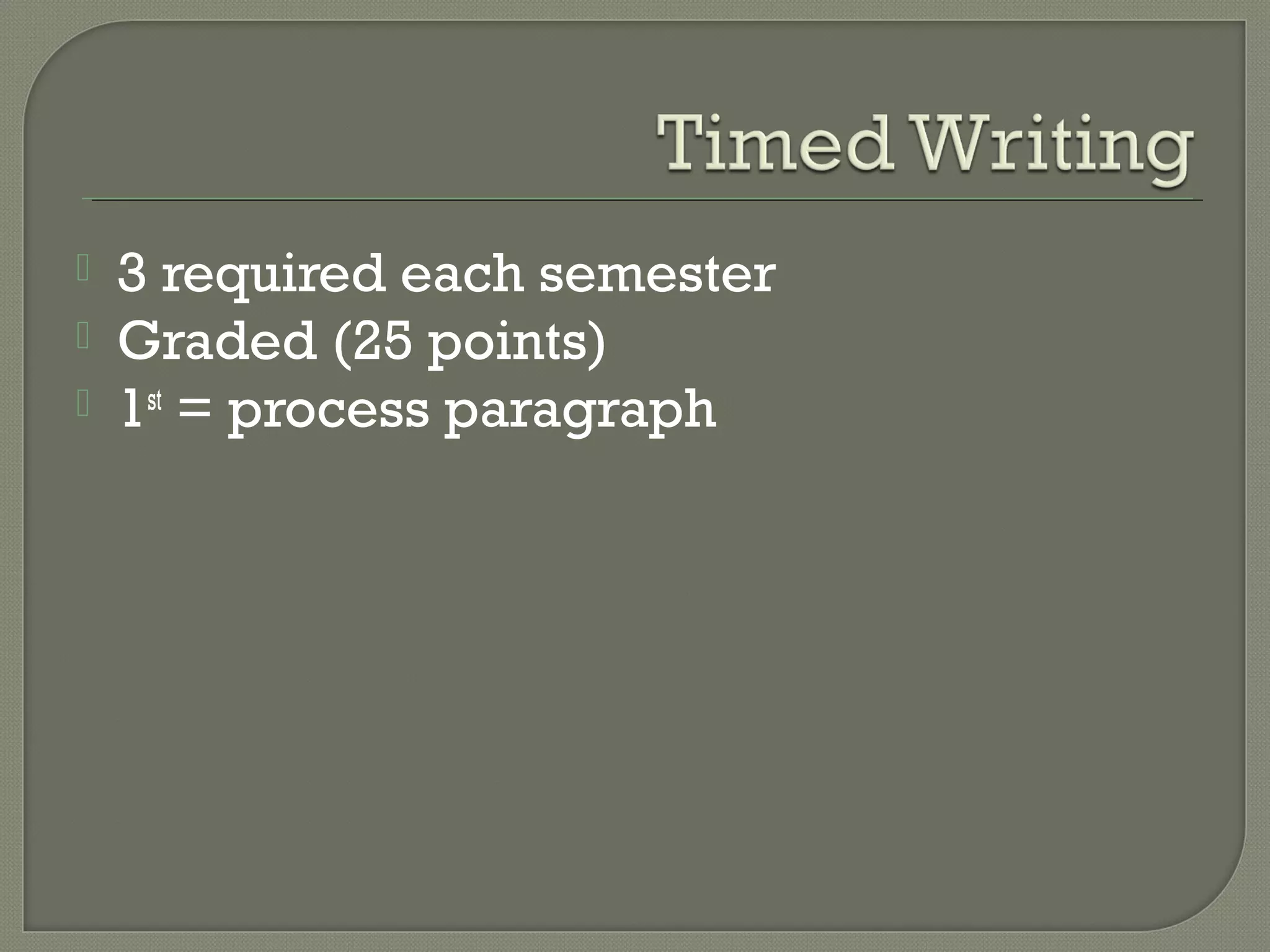 12. timed writing, sentence types, descriptive writing | PPT