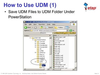 ETAP - udm - User-Defined Dynamic Models | PDF