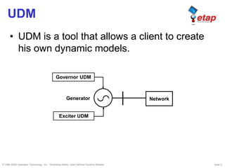 ETAP - udm - User-Defined Dynamic Models | PDF