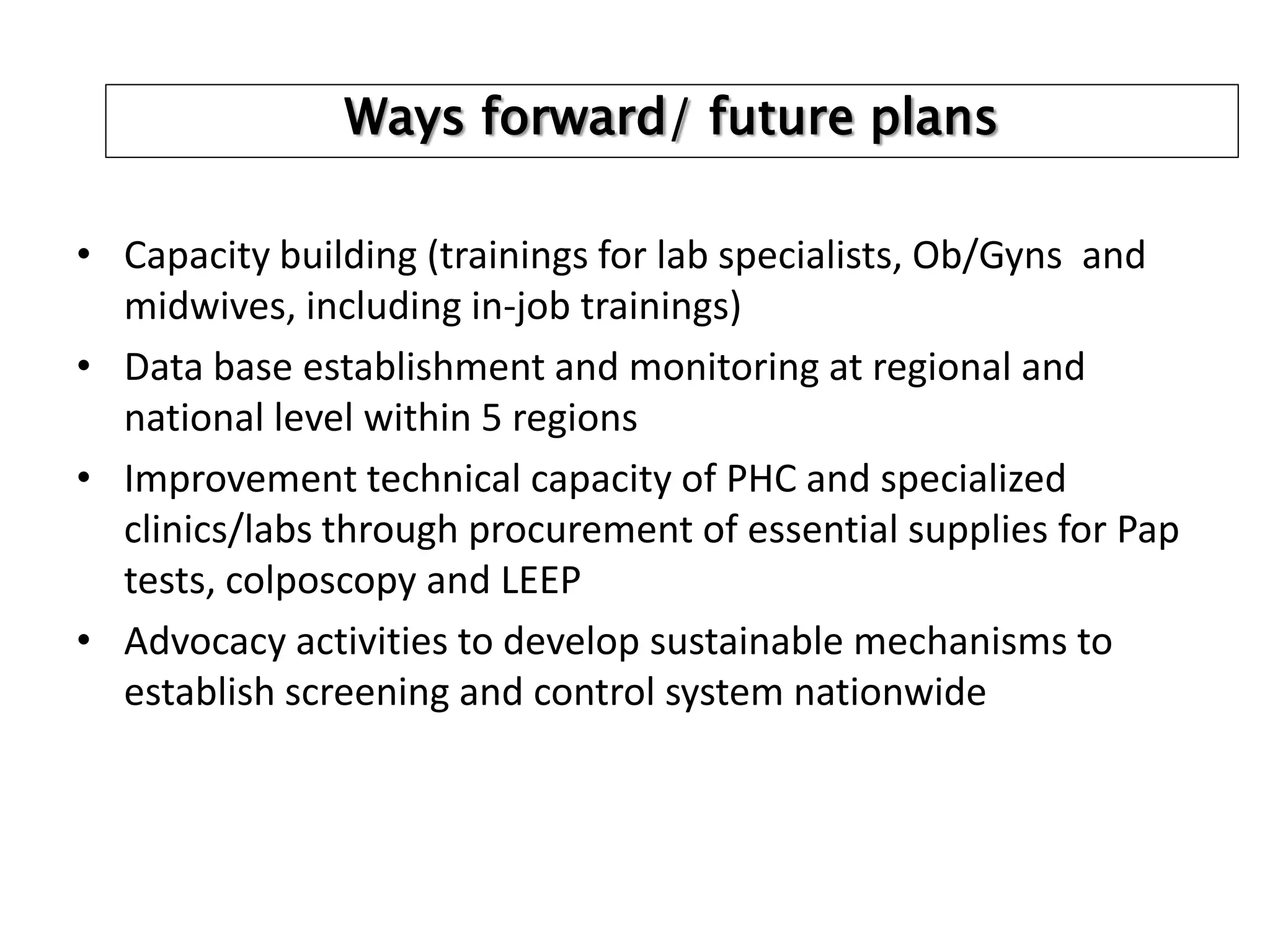 Implementation of CxCa Screening program in Uzbekistan | PPT