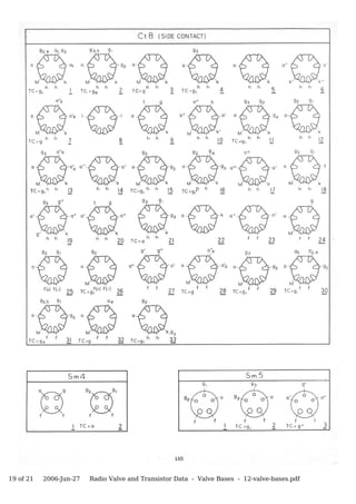 Valve & Transistor Data, pt 12 Valve Base Data | PDF | Consumer ...
