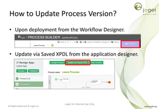 Joget Workflow v5 Training Slides - Module 12 - Version Control | PPT