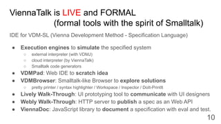 ViennaTalk: A Formal Method Environment on Pharo | PDF