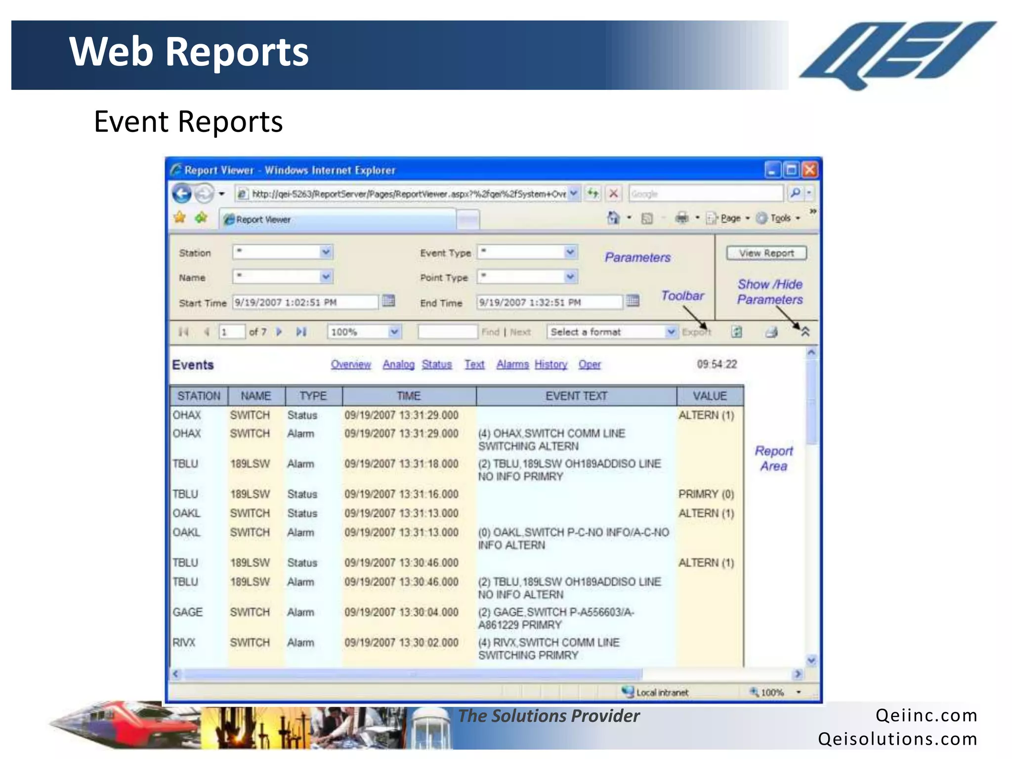QEI SCADA Web Reporting | PPTX